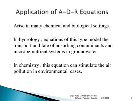 Ppt Runge Kutta Methods For Advection Diffusion Reaction Equations Powerpoint Presentation