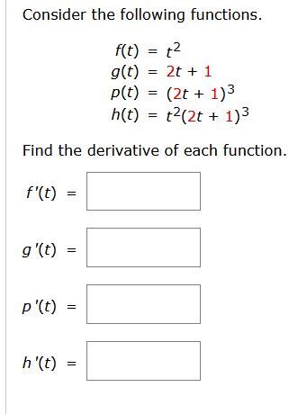 Answered Consider The Following Functions F T Bartleby