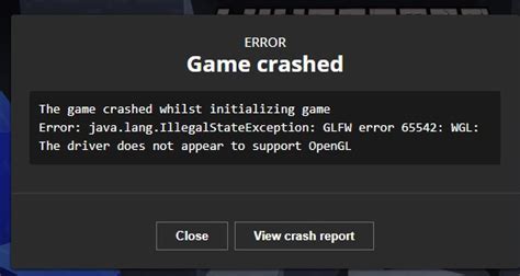 glfw error 65542 java edition support support minecraft forum