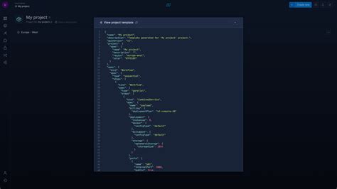 An Example Of A Project Template Specification In The Northflank