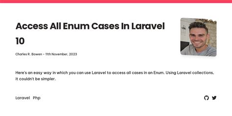Access All Enum Cases In Laravel 10