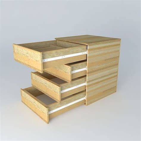 Drawers With Telescopic Slides Free 3d Model Cgtrader