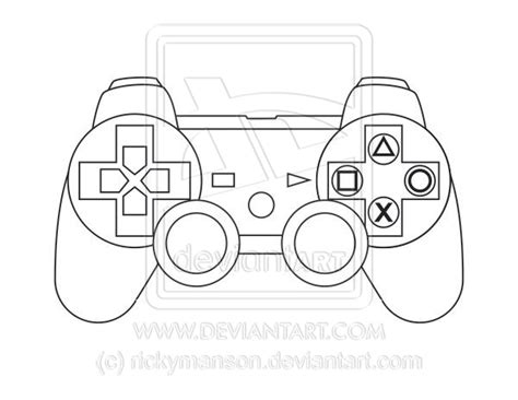 Vector Sony PlayStation 3 Controller Lineart By Rickymanson On DeviantArt