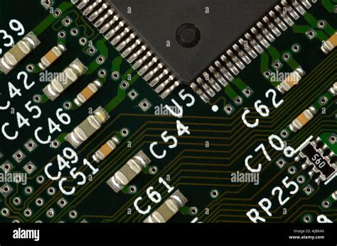 Close Up Of Computer Circuit Board Stock Photo Alamy