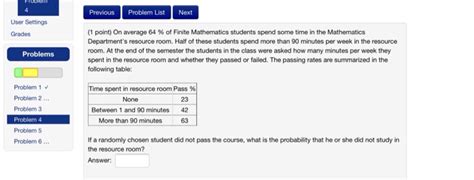 Solved Previous Problem Listnext User Settings 1 Point On