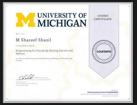 Shazil Qureshi On Linkedin Pythonprogramming Coursera