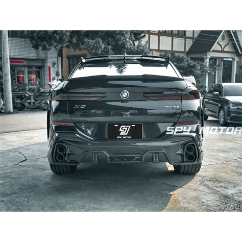 Spy Motor 寶馬 Bmw G06 X6 Lci 碳纖維後下巴 四出尾飾 蝦皮購物