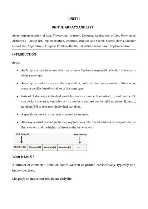 Ds Unit Ii Notes Advanced Data Structures And Analysis Unit Ii Unit