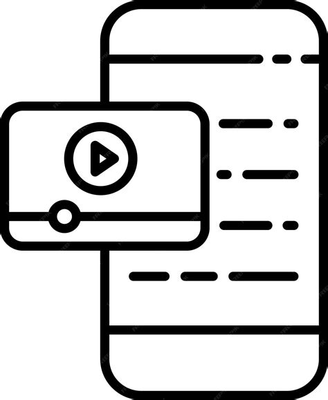 Premium Vector Mobile Video Outline Vector Illustration Icon