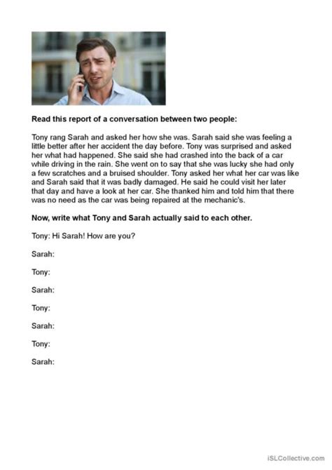 1 Reported Speech Indirect Speech Guided Discovery Of Gra