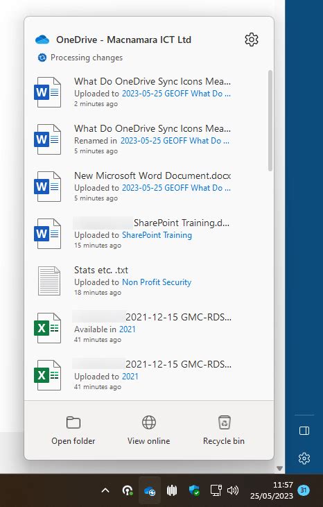 What Do The Onedrive Sync Icons Mean Macnamara Ict