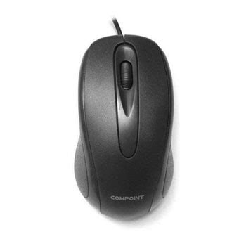 Compoint Optical Mouse USB 3 Button Scroll Wheel Black LN67059 CP 191 SCAN UK