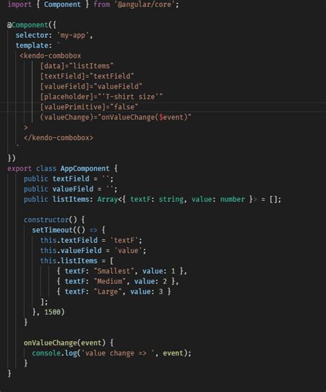 Comboxbox Selection With Dynamic Textfield Binding Not Working · Issue 2411 · Telerikkendo