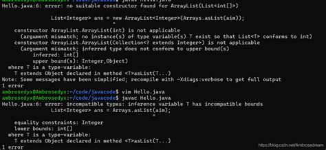 Hellojava6 Error Incompatible Types Inference Variable T Has Incompatible Bounds Csdn博客