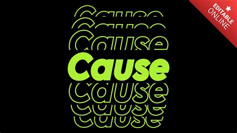 Cause Text Effect Generator