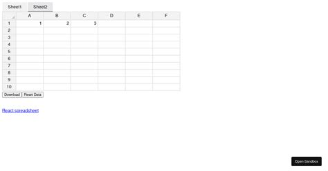 React Spreadsheet Forked Codesandbox