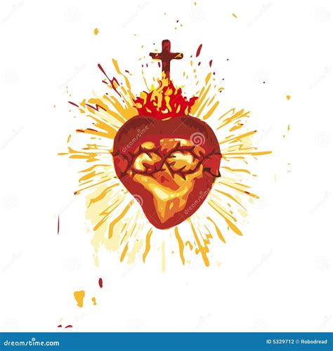 Sacred Heart Vector Stock Vector Illustration Of Computer 5329712