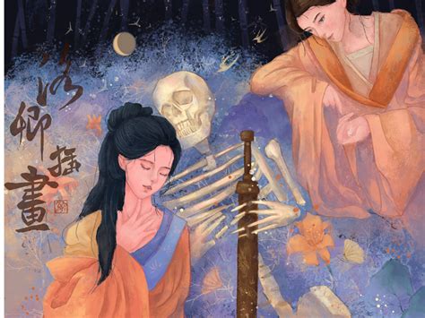 湘妃竹 插画师洛卿 站酷ZCOOL