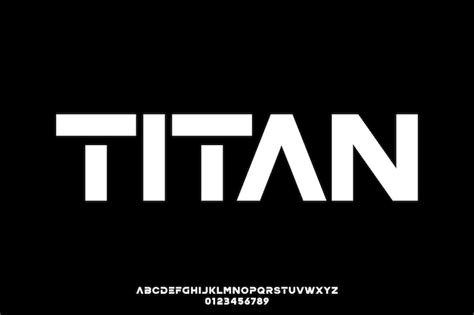 강력하고 굵은 산세리프 표시 글꼴 벡터 그림 프리미엄 벡터