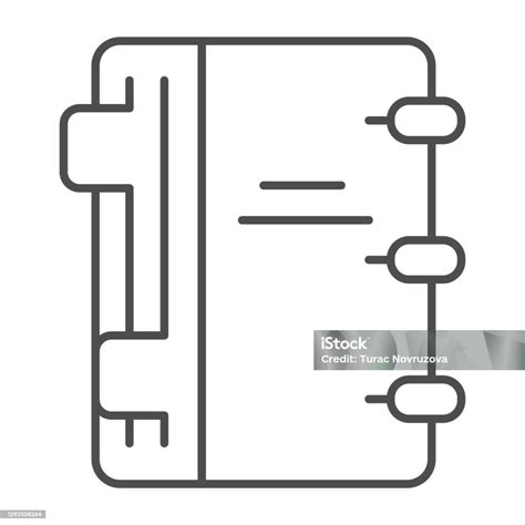 노트 얇은 라인 아이콘 교육 개념 흰색 배경에 메모 기호 노트북 메모장 및 윤곽 스타일 종이 시트 아이콘 메모장 벡터 그래픽 검은색에 대한 스톡 벡터 아트 및 기타 이미지
