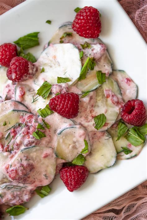 Cucumber Raspberry Salad Refreshing And Easy Summer Salad Giangis