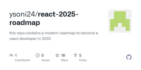 Github Ysoni24react 2025 Roadmap This Repo Contains A Modern