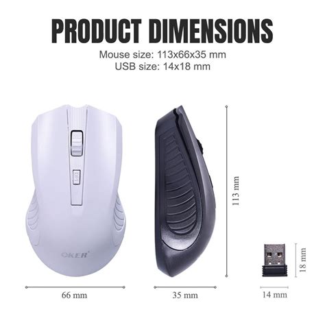 เม้าส์ไร้สาย Oker รุ่น M857 2 4g Wireless Mouse เม้าส์ใส่ถ่าน Aaa 2 ก้อนแถมมากับตัวเมาส์