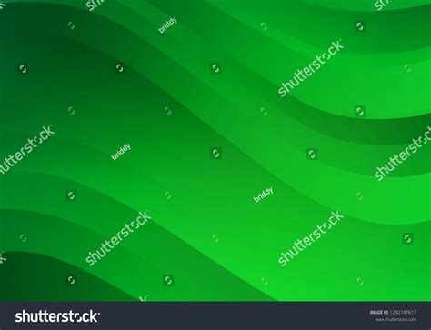 Abstract Background Green Gradient Waves Vector Stock Vector Royalty