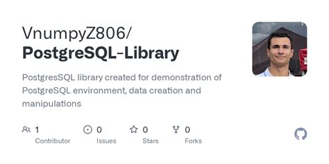 Github Vnumpyz806postgresql Library Postgressql Library Created For