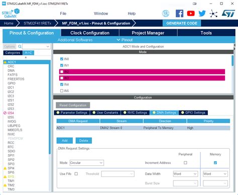 C I Cannot Configure My STM32F411RE DMA With ADC Correctly Stack
