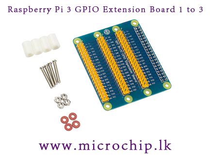 Raspberry Pi GPIO Triple Expand Board Microchip Lk