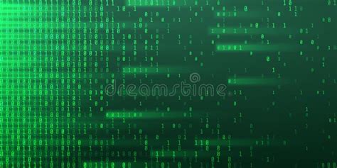 Digital Data Technology Concept Green Futuristic Cyberspace Stock Illustration Illustration