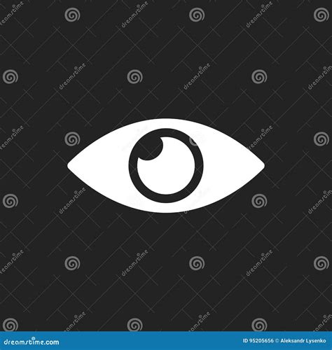 Simple Eye Icon Vector Eyesight Pictogram In Flat Style Stock Vector