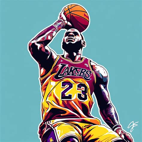 Cartoon Lebron James Dunking