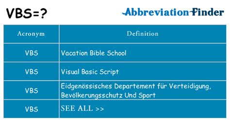 What Does Vbs Mean