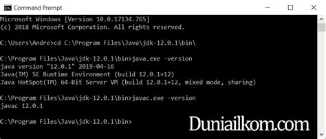 mengakses file java exe dan javac exe dari cmd windows duniailkom