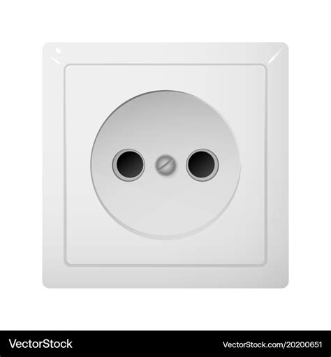Single Electrical Socket Type C Power Plug Vector Image