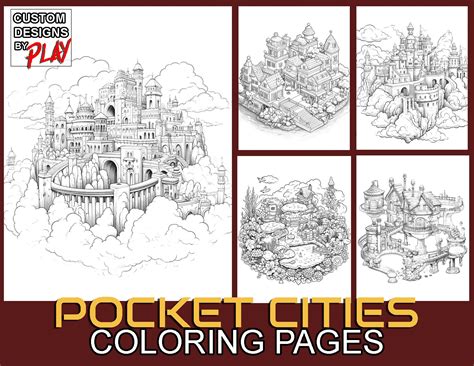 Pocket Cities Coloring Pages For Adults Cities Coloring Page