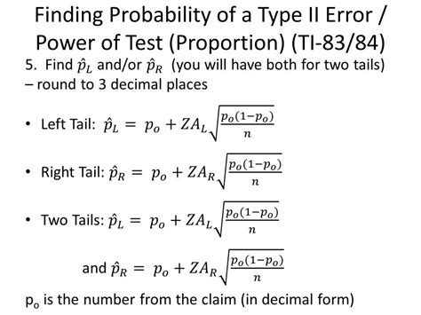 PPT The Probability Of A Type II Error And The Power Of The Test PowerPoint Presentation ID