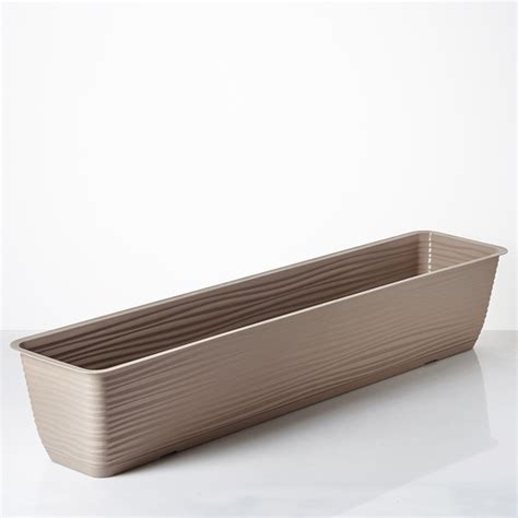 Характеристики Балконный ящик для цветов и растений с поддоном Form Plastic Сахара бежевый