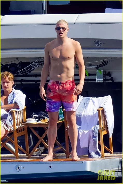 Manchester City Soccer Star Erling Haaland Goes Shirtless During Yacht Vacation In Cannes Photo