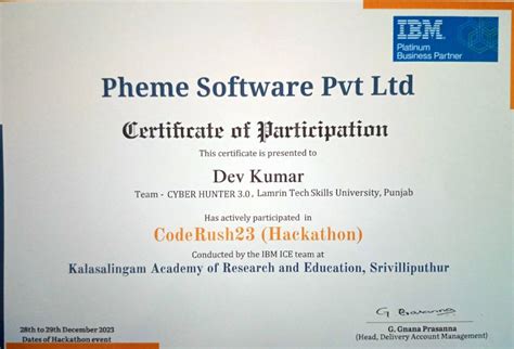 Dev Kumar On Linkedin Hackathon Ibm Learning Teamwork Ltsu