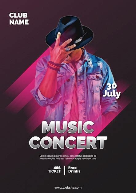 Vector De Plantillas De Diseño De Carteles De Conciertos Musicales