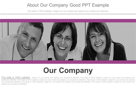 About Our Company Good Ppt Example PowerPoint Slide Presentation Sample Slide PPT Template