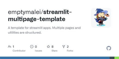 Github Emptymaleistreamlit Multipage Template A Template For