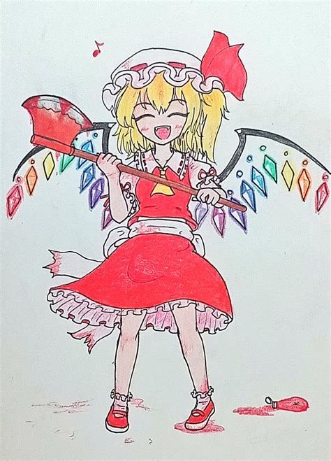 Flandre Scarlet Touhou Drawn By Remilia Danbooru