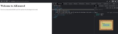 Chrome Developer Tools For Html And Css
