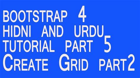 Learn Bootstrap Grid System In Hindiurdu