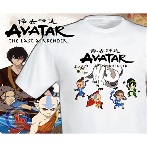 Avatar The Last Airbender Aang Zuko Katara Toph Sokka Graphic White T