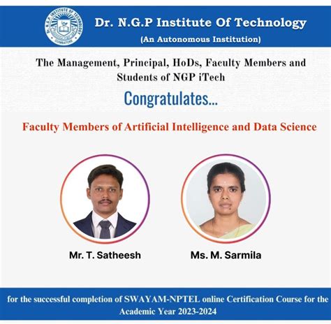 Dr N G P Institute Of Technology On Linkedin Ngpitech Ngp Ngpcollege Swayamnptel
